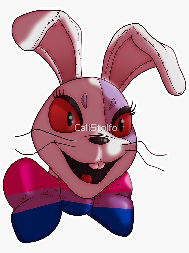 "Vanny the Bi Murder Rabbit" Sticker for Sale by CaliStolfo | Redbubble