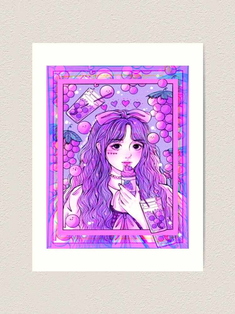 "Hyperpop:Top kawaii anime girls aesthetic designs so cute " Art Print ...