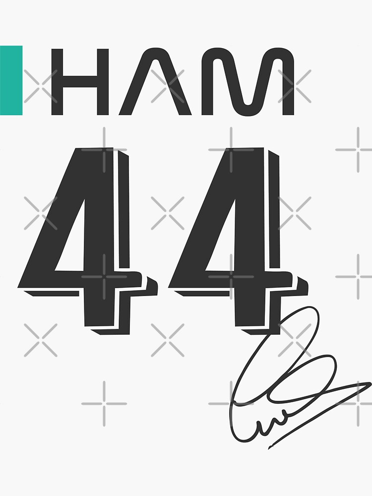 "Lewis Hamilton 44 - F1 2023" Sticker for Sale by Malaka7 | Redbubble