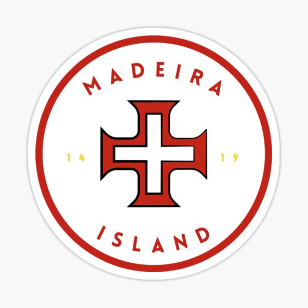 "Madeira Island 1419 logo with the cross from their flag in colour ...