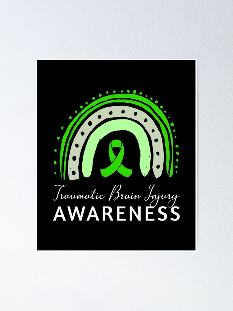 "Traumatic Brain Injury Awareness / Green Ribbon TBI Support design ...