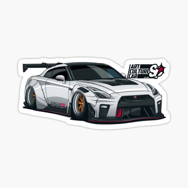 "Widebody GTR R35" Sticker by SprayPatrick | Redbubble