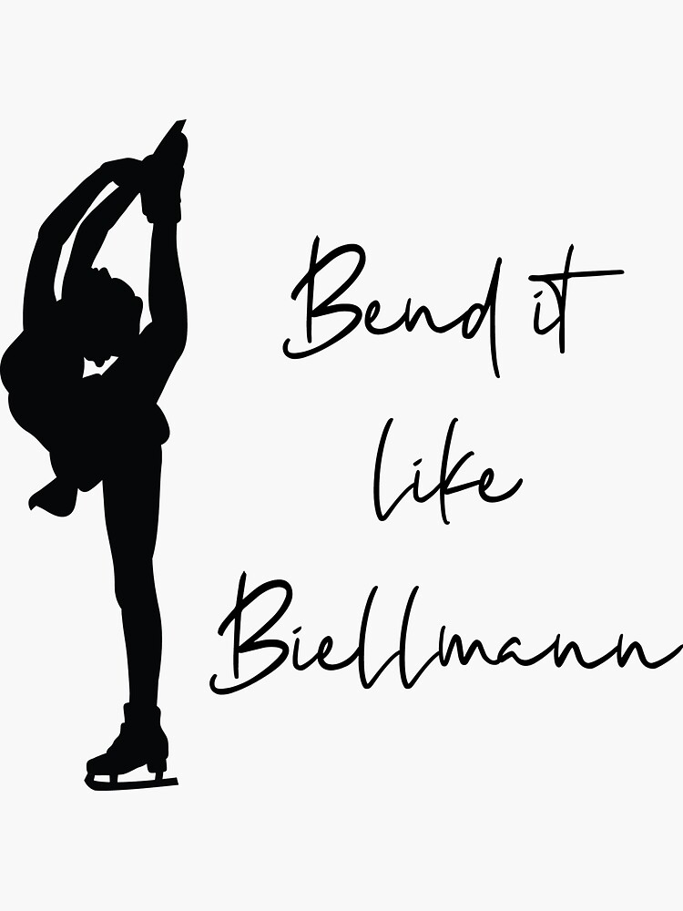 Pegatina «La silueta de la patinadora artística se dobla como Biellmann ...