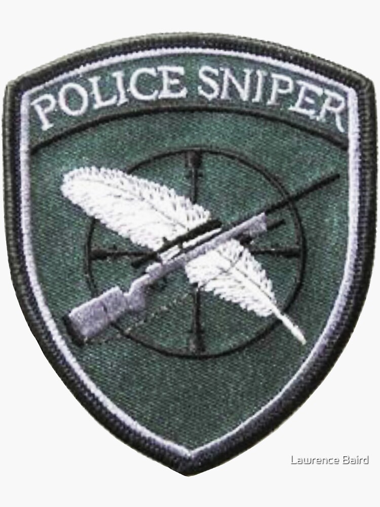 "Police Sniper White Feather Carlos Hathcock Design" Sticker for Sale ...