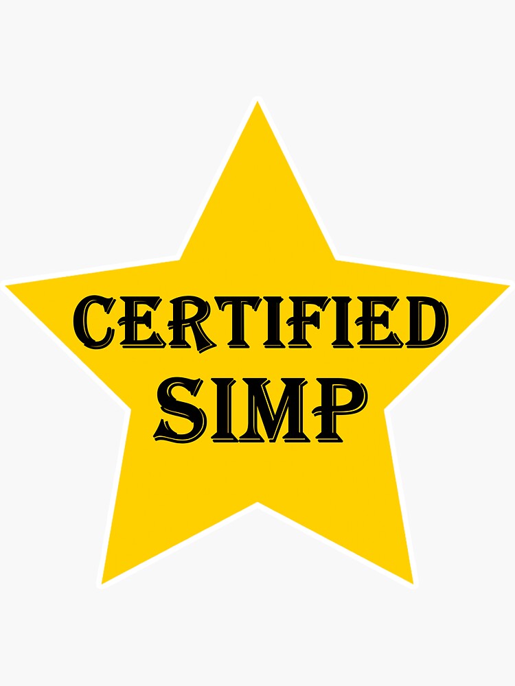"Certified Simp Star " Sticker by biggbang | Redbubble