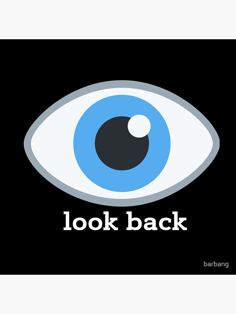 "look back" Sticker by barbang | Redbubble