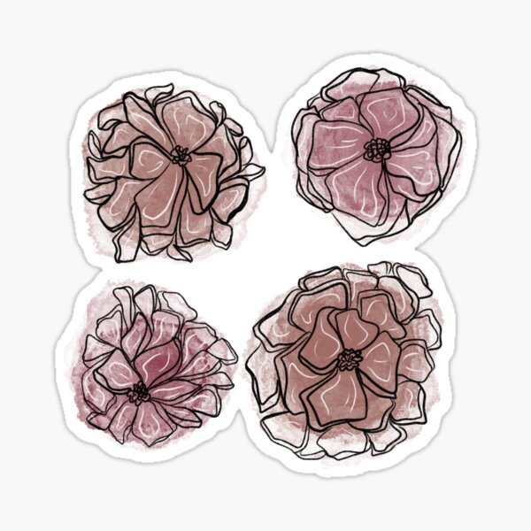 "Floral Blush" Sticker for Sale by RenleyArts | Redbubble