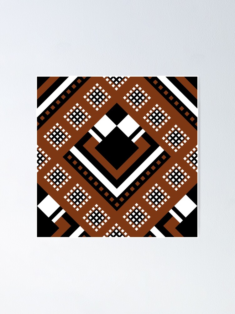 "Modified Traditional Retso Pattern- Zimbabwe ( Brown, White and Black ...