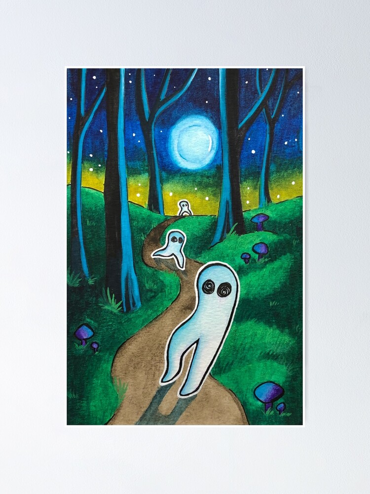 "Cryptid watercolor - Fresno Nightcrawlers" Poster for Sale by Megikyu ...