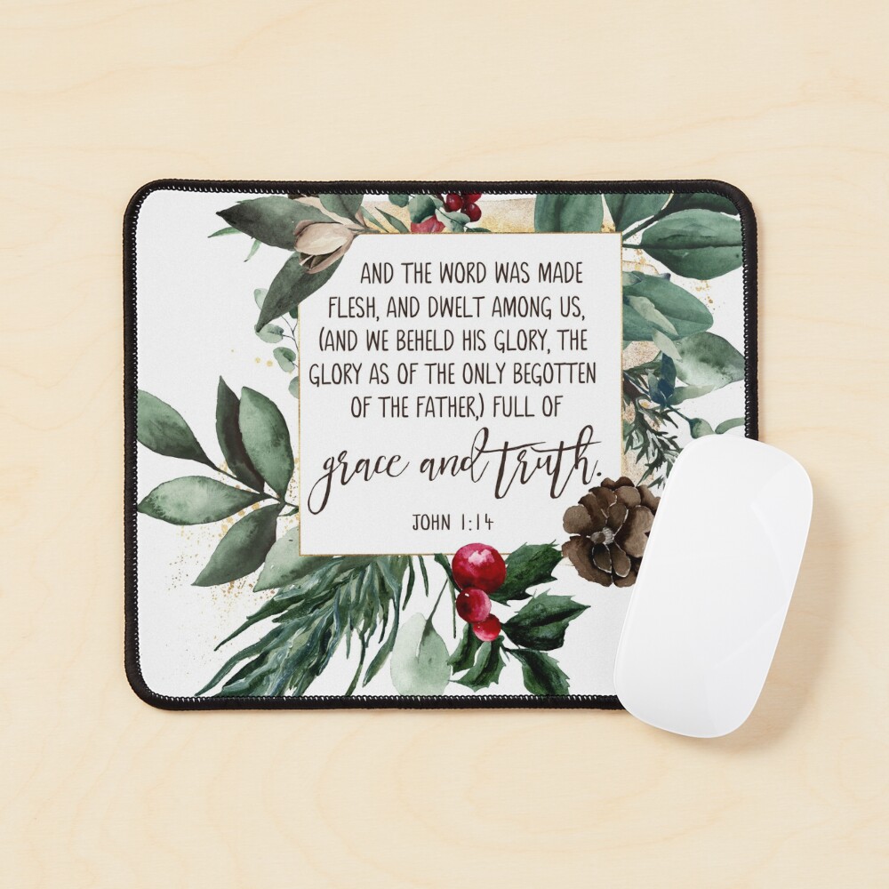 "John 1:14, Christian Wall Art, Christmas Scripture, Watercolor Bible ...