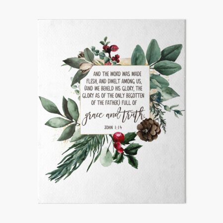 "John 1:14, Christian Wall Art, Christmas Scripture, Watercolor Bible ...