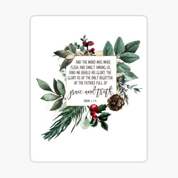 "John 1:14, Christian Wall Art, Christmas Scripture, Watercolor Bible ...
