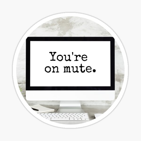 "Mute" Sticker by costumewrangler | Redbubble