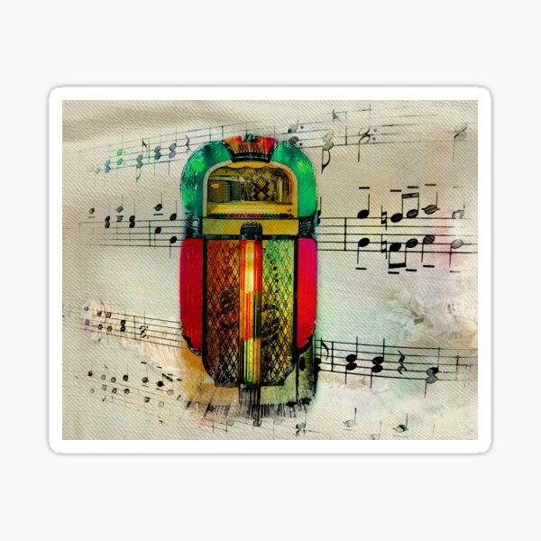 "Juke Box " Sticker for Sale by CarolM | Redbubble