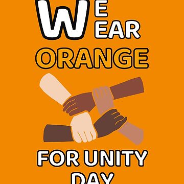 "We Wear Orange For Unity Day Anti Bullying Awareness Month" Sticker ...