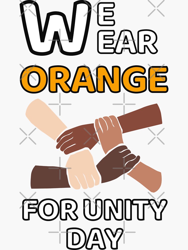 "We Wear Orange For Unity Day Anti Bullying Awareness Month" Sticker ...