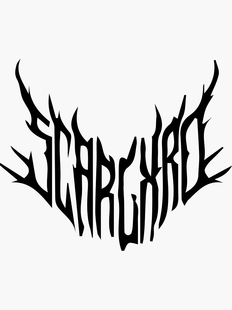 "SCARLXRD Logo Black" Sticker for Sale by Zwiebelsstore | Redbubble