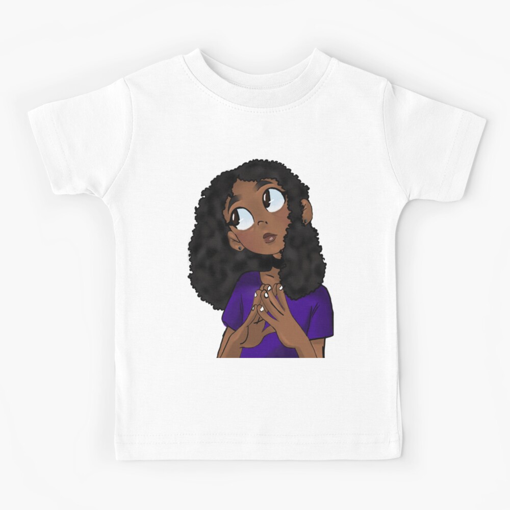 Melanin Poppin Digital Art Cute Anime Style Drawing Black Anime Girl T ...