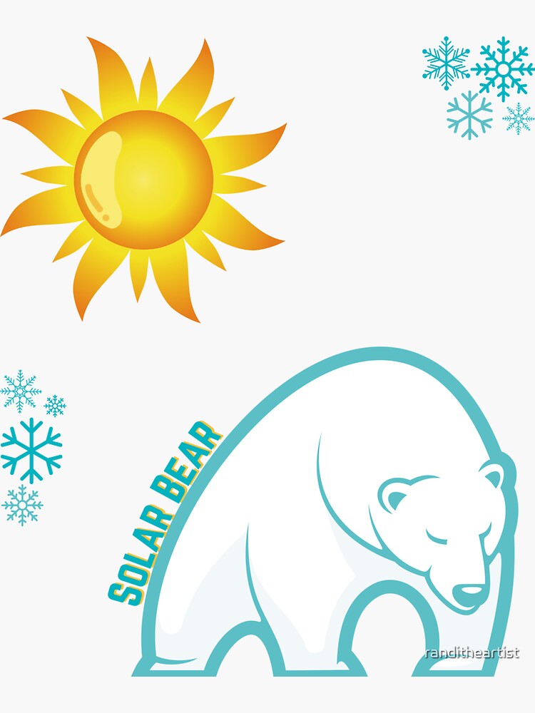 "Solar Bear Polar Bear Design" Sticker for Sale by randitheartist ...