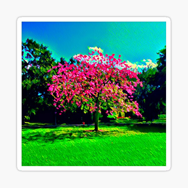 "Cherry Blossom Tree" Sticker for Sale by damoesdesign | Redbubble