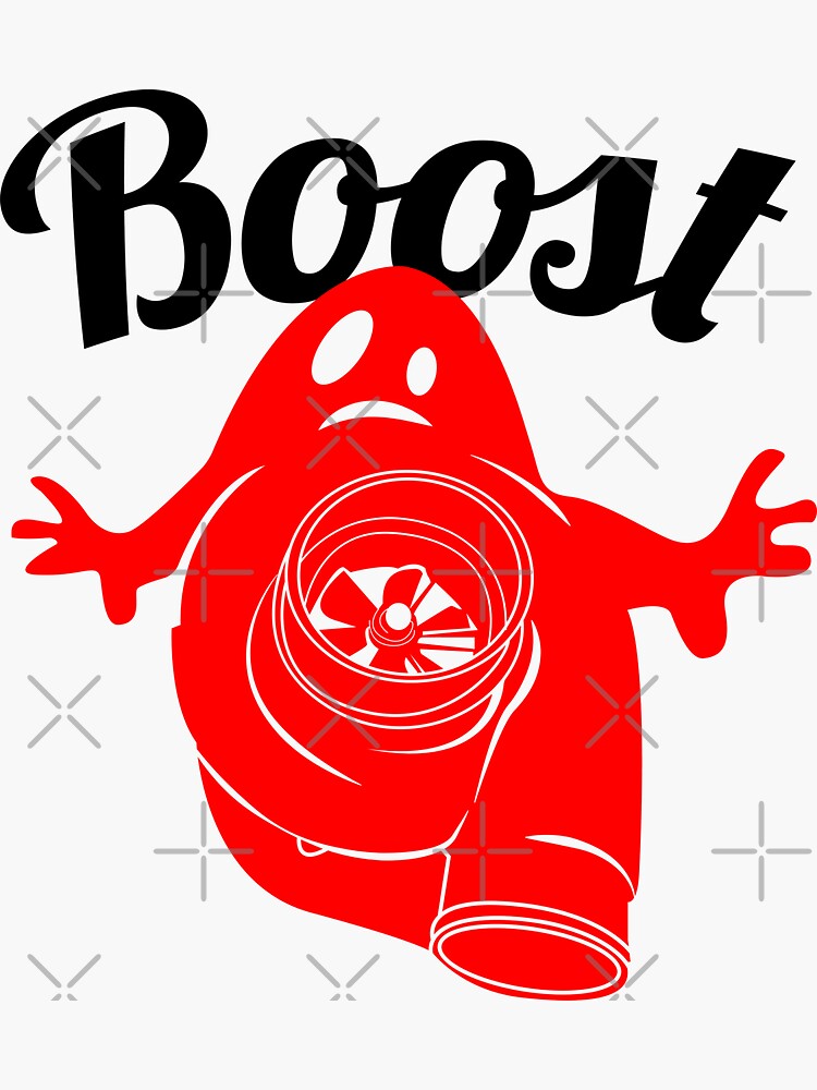 "Turbo Boost Ghost" Sticker for Sale by whuruxeno | Redbubble