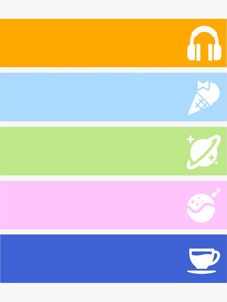 "Liella! member colors with icons" Sticker for Sale by -Azuki- | Redbubble