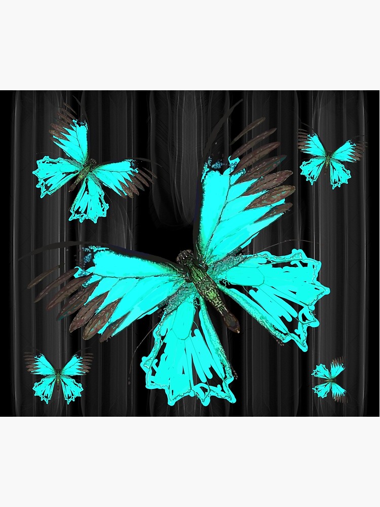"Deconstructed Ulysses Butterflies On Black" Poster for Sale by ...