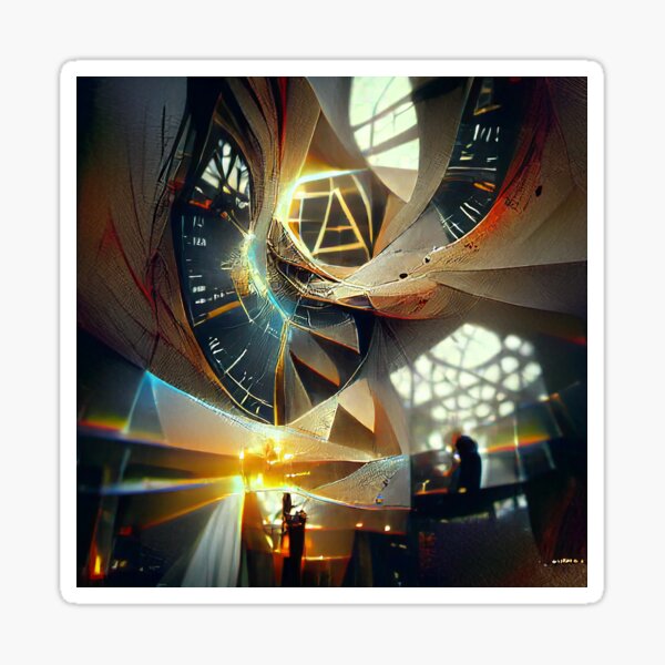 "The Geometry of Time Light in artstation" Sticker for Sale by ...