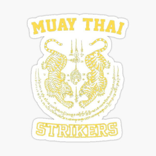 "Muay Thai Kickboxing Fighter Tiger Sak Yant " Sticker by ...