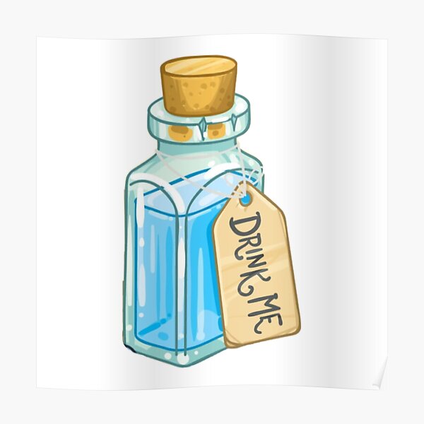 "Alice in Wonderland Drink me" Poster for Sale by Tree-Vega | Redbubble