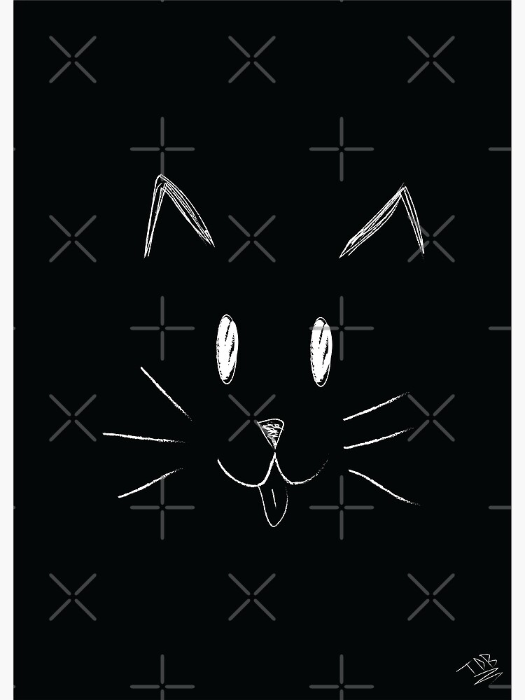 "Cat Face" Art Print for Sale by TDB-FlowerSkull | Redbubble