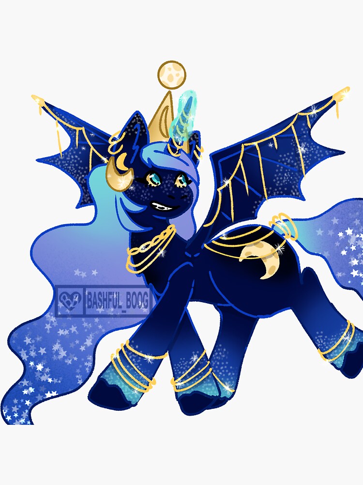 "princess luna redesign" Sticker by neon-gunshots | Redbubble