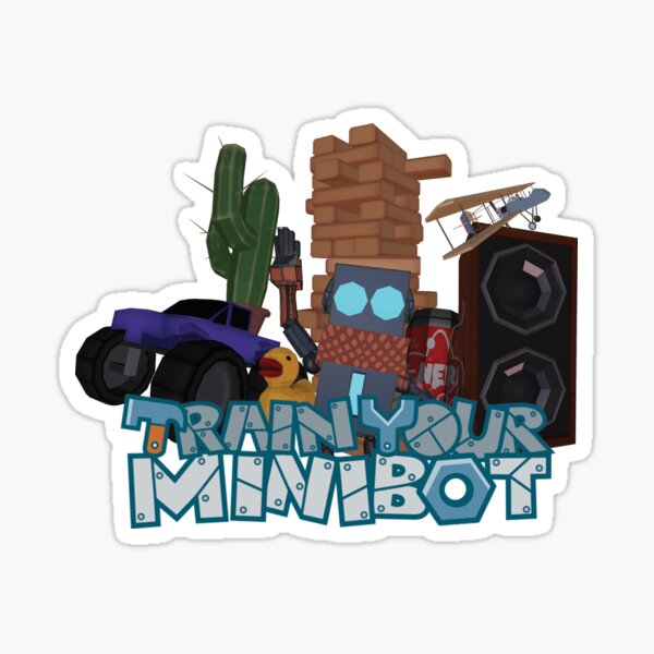 "Train Your Minibot - Key Art" Sticker for Sale by SkyTech6 | Redbubble