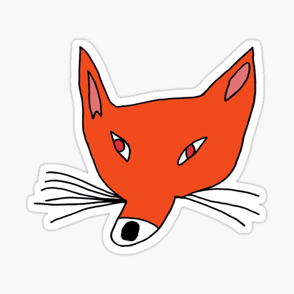 "The Fox " Sticker by TheCartoonHouse | Redbubble