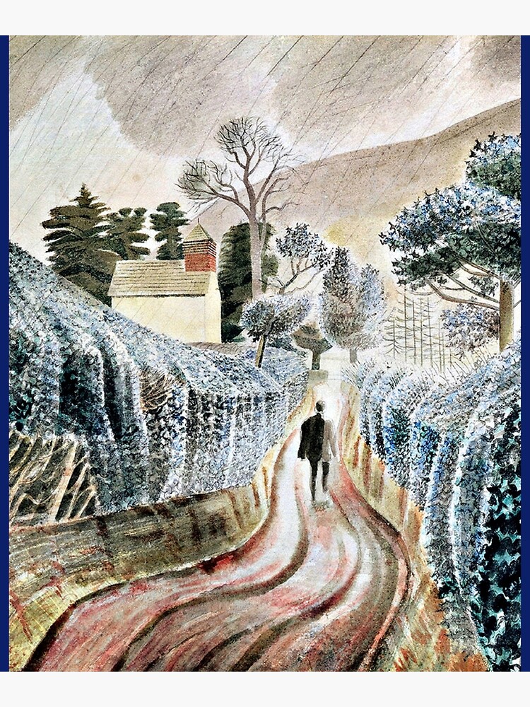 "Eric Ravilious painting, Wet Afternoon with View of the Church of St ...