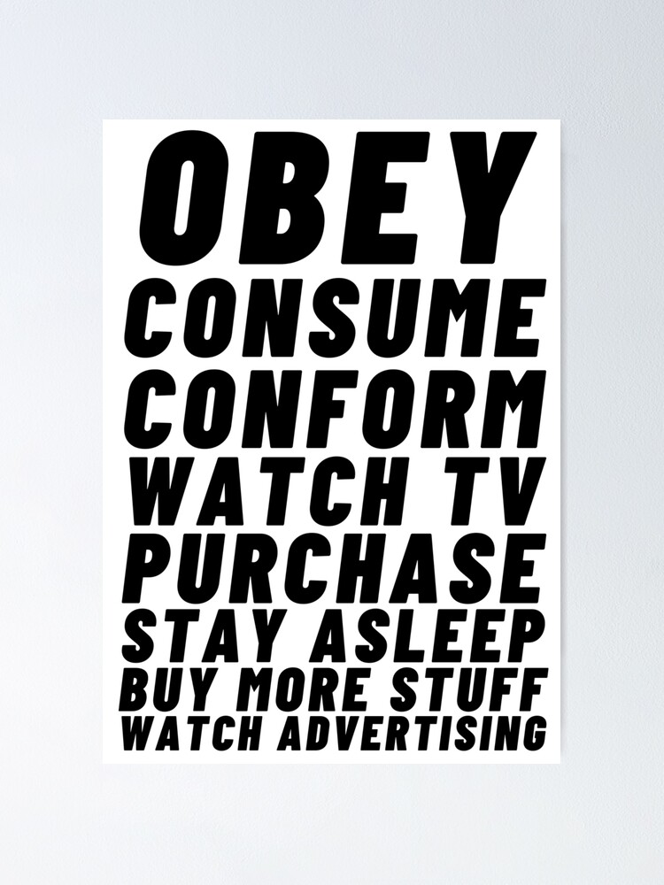 "OBEY Design inspired by the movie "THEY LIVE" starring Roddy Piper ...