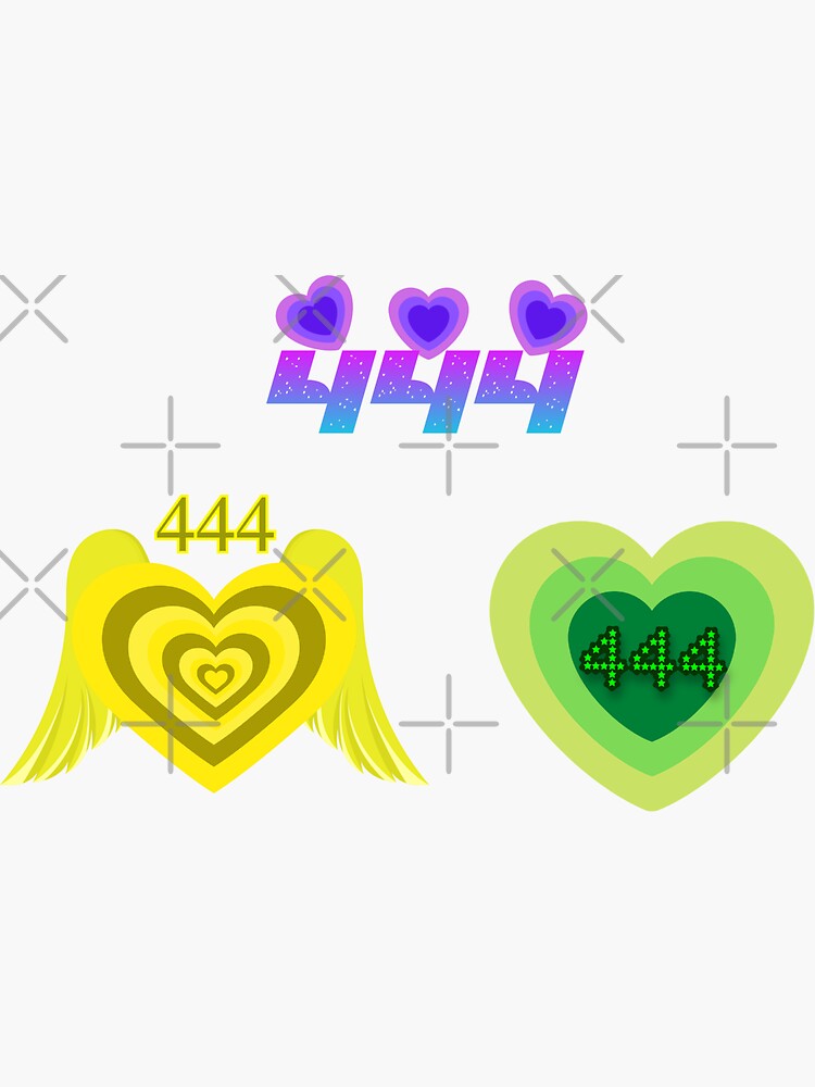 "444 ANGEL NUMBER Y2K "PACK"" Sticker for Sale by DiscoVibes | Redbubble