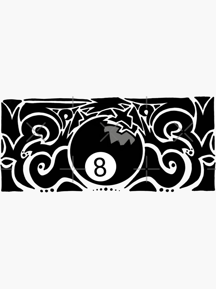"Eight Ball Pool Billards" Sticker for Sale by HuiCreations | Redbubble