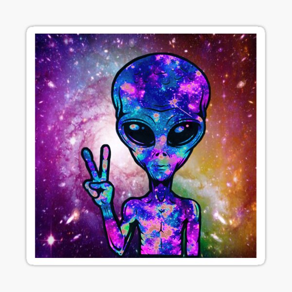 "The alien is watching " Sticker for Sale by Jana01 | Redbubble
