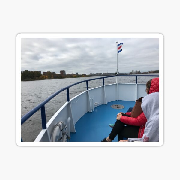 "Charles River Boat Cruise " Sticker for Sale by Bostonsofi | Redbubble