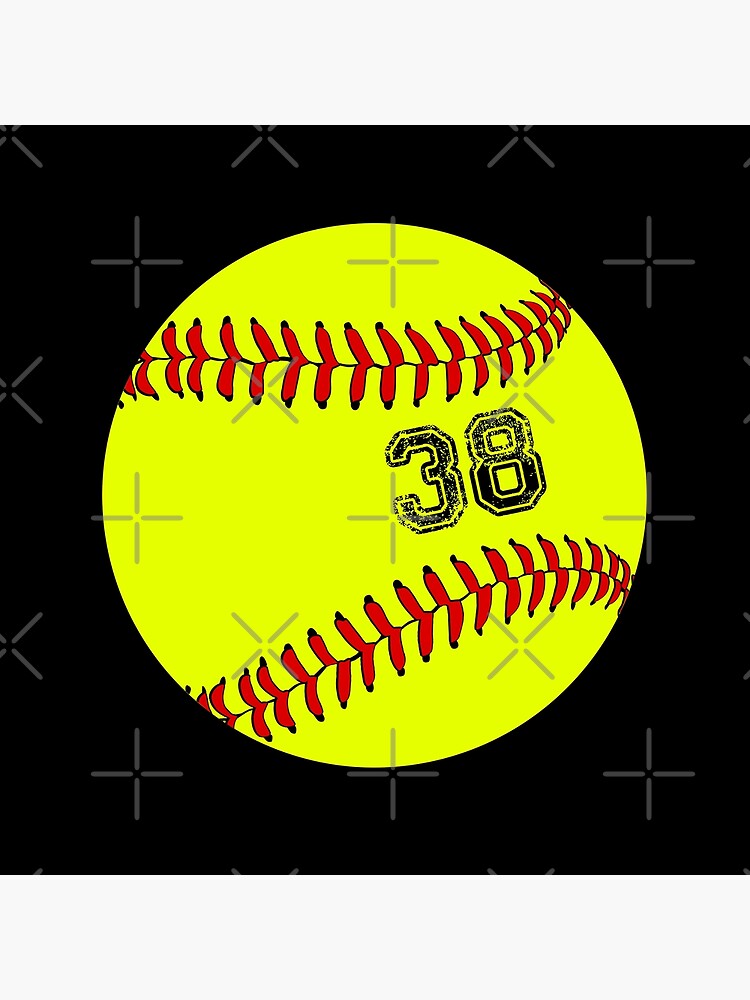 "Softball ball number 38, thirty eight " Poster for Sale by ...