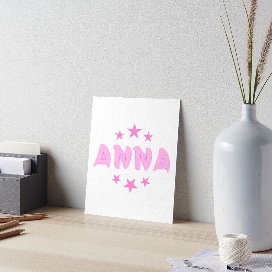 "Lovely Girl Named Anna" Art Board Print by PatternsUp | Redbubble