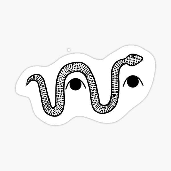 "snake eyes w/ background" Sticker for Sale by ezra-zvezda | Redbubble