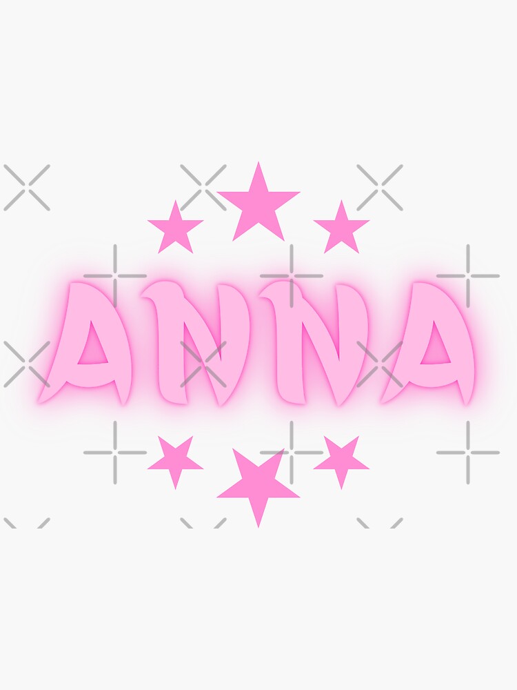 "Lovely Girl Named Anna" Sticker for Sale by PatternsUp | Redbubble