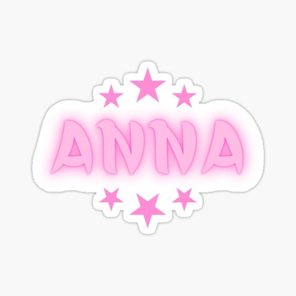 "Lovely Girl Named Anna" Sticker for Sale by PatternsUp | Redbubble