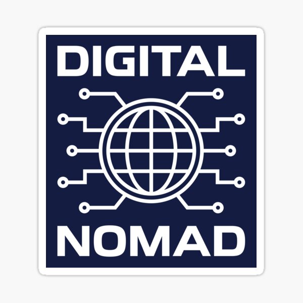 "Digital Nomad" Sticker for Sale by TashaVector | Redbubble