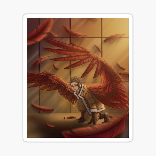 "Hawks-bnha-aforceofart" Sticker for Sale by aforceofart | Redbubble