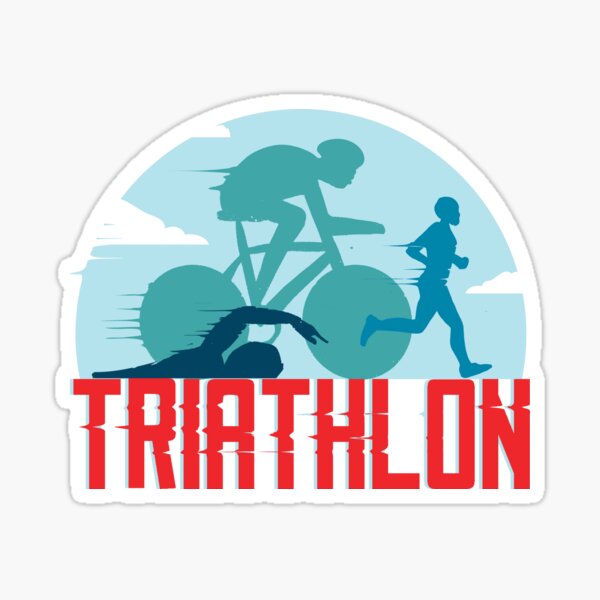 "TRIATHLON" Sticker for Sale by printosaure | Redbubble