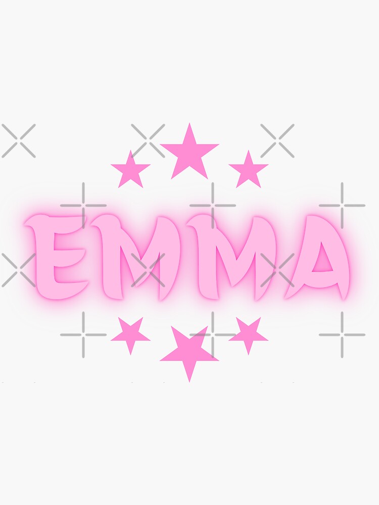"Lovely Girl Named Emma" Sticker for Sale by PatternsUp | Redbubble