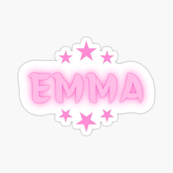 "Lovely Girl Named Emma" Sticker for Sale by PatternsUp | Redbubble